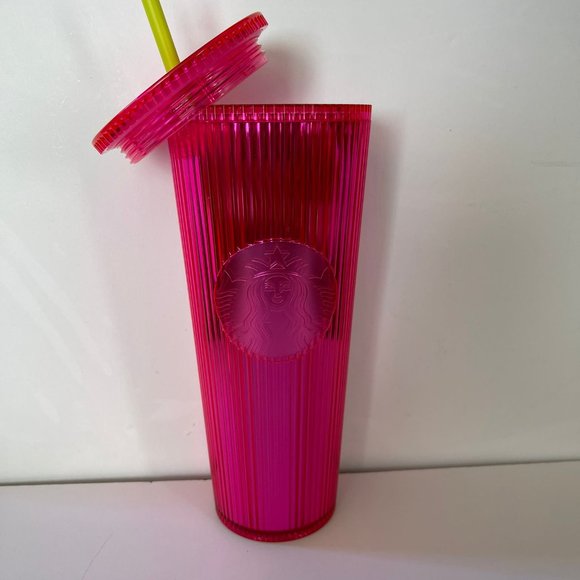 Starbucks | Dining | Starbucks 223 Iridescent Magenta Pink Stripe ...